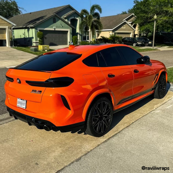 60" Gloss Orange Vinyl Car Wrap | CheetahWrap