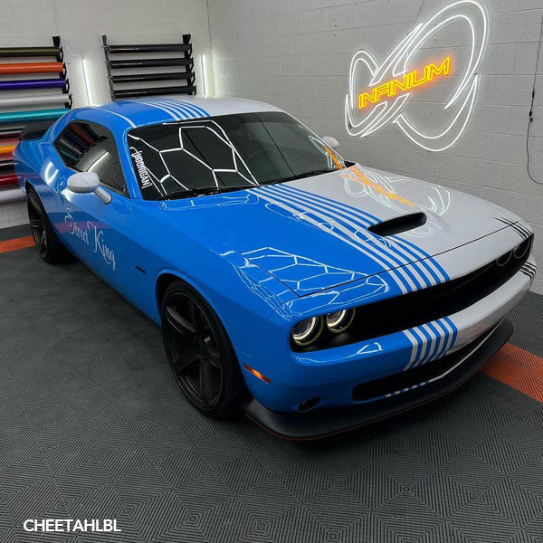 60" Gloss Light Blue Vinyl Car Wrap – CheetahWrap