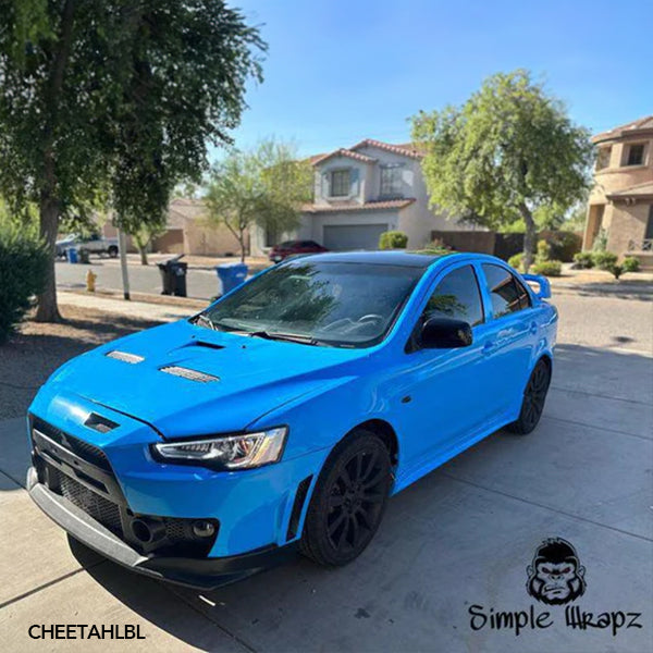 60" Gloss Light Blue Vinyl Car Wrap – CheetahWrap
